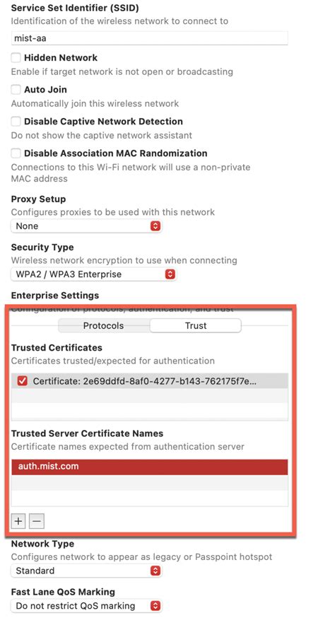 Configure Client Device For Eap Ttls Authentication Mist Juniper Networks