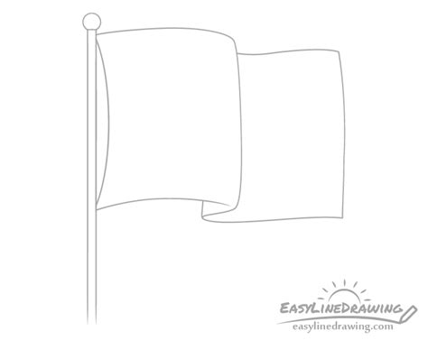 How To Draw A Flag Step By Step EasyLineDrawing