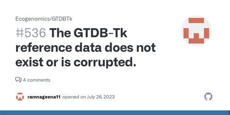 The Gtdb Tk Reference Data Does Not Exist Or Is Corrupted Issue Ecogenomics Gtdbtk