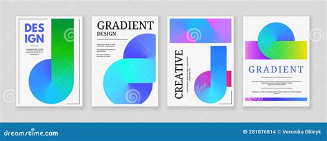 Abstract Conical Gradient Posters Limitless Gradients Shape Flyer Colorful Geometric Eternity