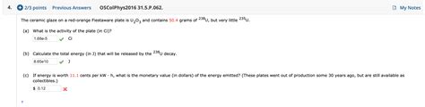 solved 4 2 3 points previous answers oscolphys2016