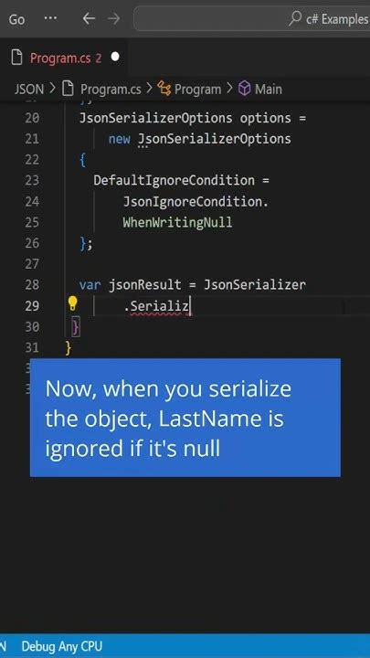 C Tip Easily Ignore Null Properties In Json Youtube