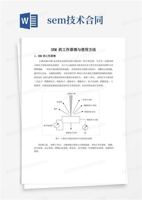 sem工作原理与使用方法Word模板下载 编号ljvwvawa 熊猫办公