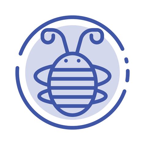 Bee Insect Beetle Bug Ladybird Ladybug Blue Dotted Line Line Icon 13131208 Vector Art At Vecteezy