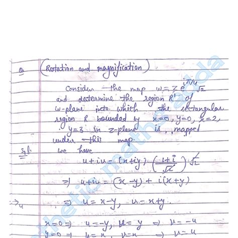 Conformal Transformation Complex Analysis Notes Teachmint