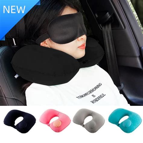 Дорожная портативная надувная подушка для шеи складная компрессионная U образная подушка для
