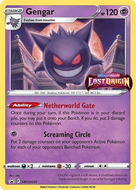 Gengar Swsh241 Prerelease Swsh241 Swsh Sword And Shield Promo Ca