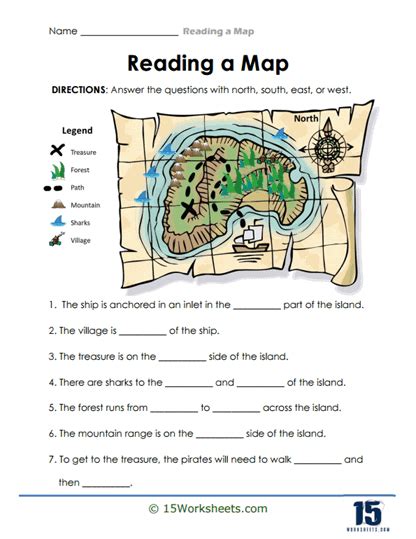Reading Maps Worksheet