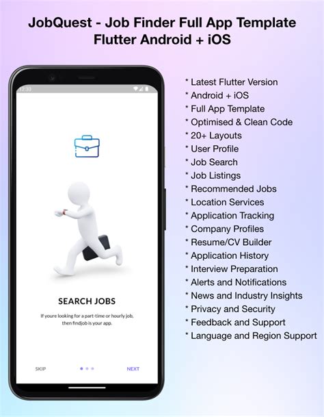 Jobquest Job Finder Full App Template Flutter Initappz