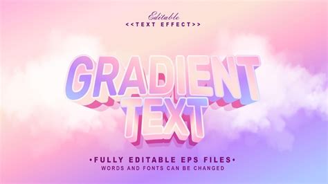 Premium Vector Editable Modern Gradient Text Effect