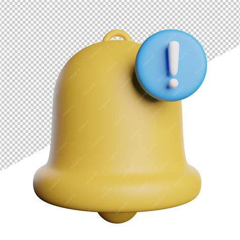 Premium Psd Notification Alert Warning Front View 3d Rendering Icon Illustration On