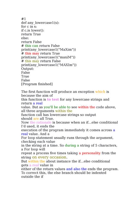 Discussion Unit 5 Unit 5 Def Anylowercase1s For C In S If C