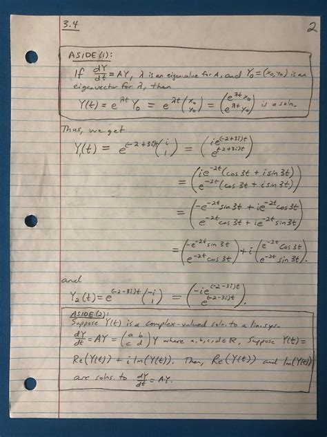 Professor Franks Math Blog 34 Complex Eigenvalues Professor Franks Math Blog 34 Complex Eigenvalues
