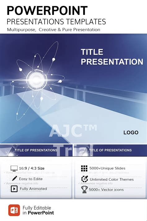 Model Atom PowerPoint Template