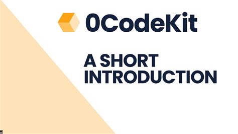 a short introduction⚡️ 0codekit youtube