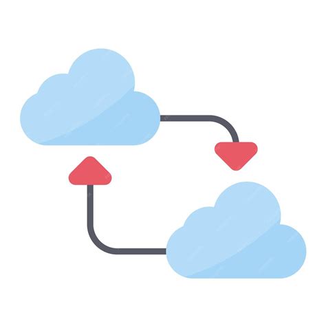 Premium Vector Data Synchronization Flat Illustration