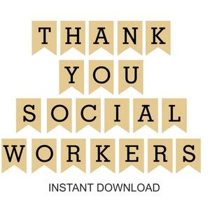 Social Worker Week Banner Printable Social Worker Month Banner