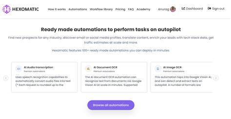 hexomatic web scraping and workflow automation tool