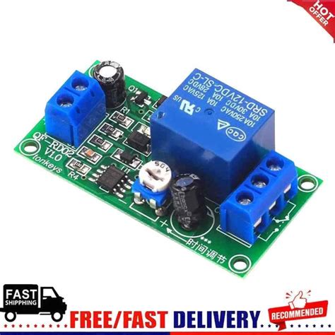 Ne555 Time Delay Relay Module Timer Relay Switch Board 12v Dc 0 60s