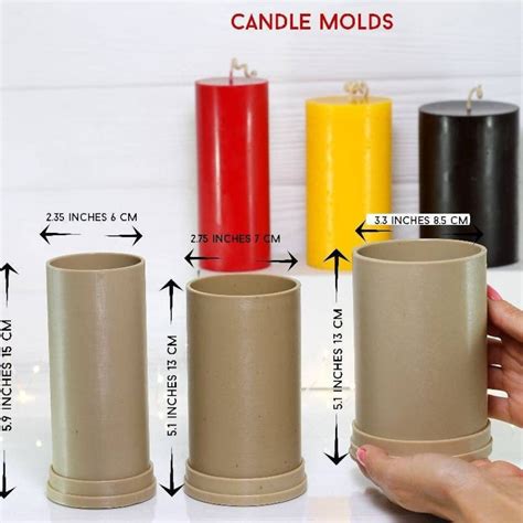 Cylindrical Candle Mold Diy Pillar Candle Making Etsy