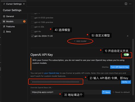 Cursor IDE 接入 Deepseek API 教程5步配置各种自定义模型 API易 帮助中心