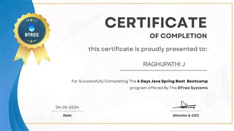 Completed Java Bootcamp By Btree Systems Raghupathi J Posted On The Topic Linkedin