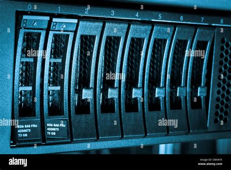 Detail Of Hard Drive Cluster In Data Center Stock Photo Alamy