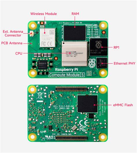 Onpadru Вычислительный модуль Raspberry Pi Compute Module 5 16gb Ram 64gb Emmc Цена 22 990