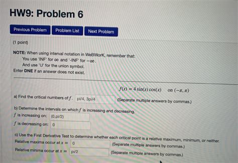 Solved HW9 Problem 6 Previous Problem Problem List Next Chegg Com