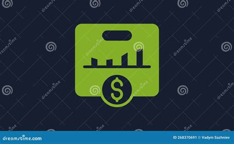 Yellow Kpi Key Performance Indicator Icon Isolated On Blue Background