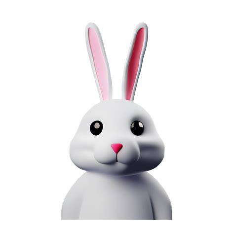 Bunny 3d Rendering Icon Illustration 28607126 Png