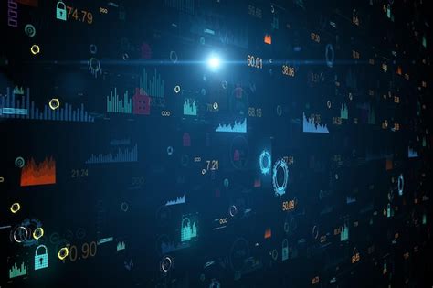 Premium Photo Creative Big Data Charts Backdrop
