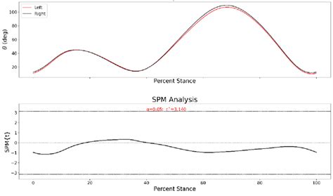 Top Left And Right Knee Sagittal Angles Bottom Spm Results Between
