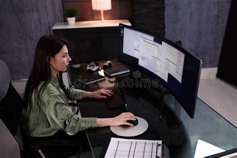 Programmer Woman Coding Stock Image Image Of Closeup