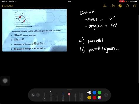 Solved Quadrilateral Lmno Has Vertices Ns Shown Below Each Side Has Length Of 2 Vz Units
