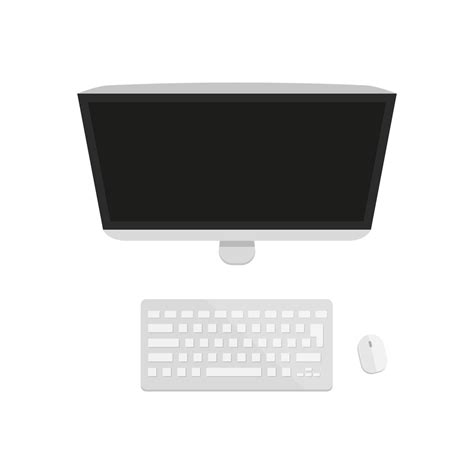 Computer Monitor Keyboard Mouse Vector Illustration Vector Art At Vecteezy