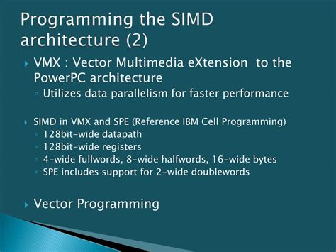 Ppt Simd Processor Extensions Powerpoint Presentation Free Download