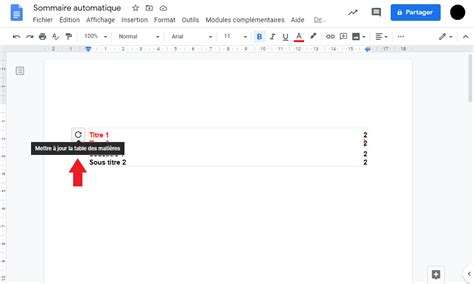Comment Faire Un Sommaire Automatique Sur Google Docs