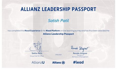 Satish Patil On Linkedin Leadershipprogram Allianztechnology