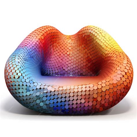 Premium Photo Algorithmic Art Sofa Isolated On White Background