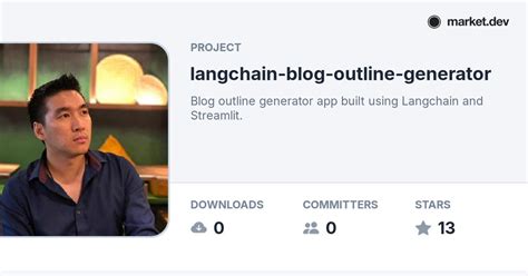 Langchain Blog Outline Generator Ecosystem Directory Market Dev