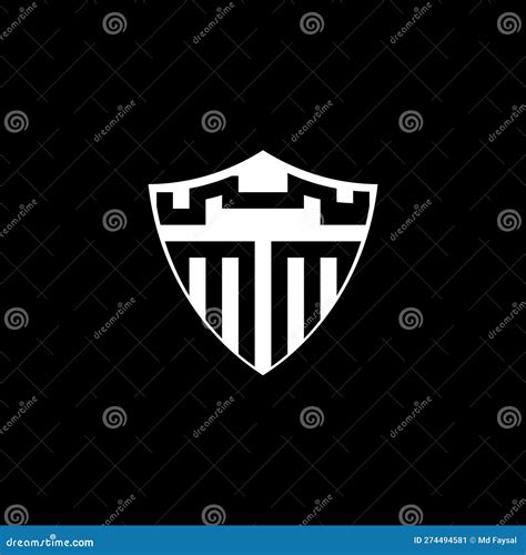 Mm Abstract Monogram Shield Logo Stock Vector Illustration Of Shield