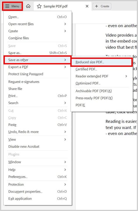the fastest way to reduce pdf size in adobe acrobat