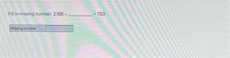 Solved Fill In Missing Number Missing Number Chegg Com