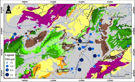 Spatial Distribution Map Of The Salinity Of The Groundwater In The Download Scientific Diagram