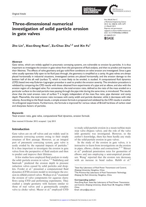 pdf three dimensional numerical investigation of solid particle