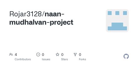 GitHub Rojar Naan Mudhalvan Project