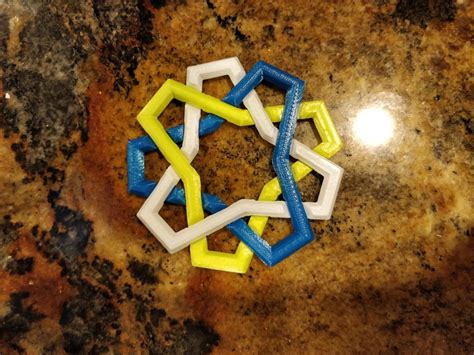 Multi Material Interlocking Rings Puzzle By Abefm Download Free Stl