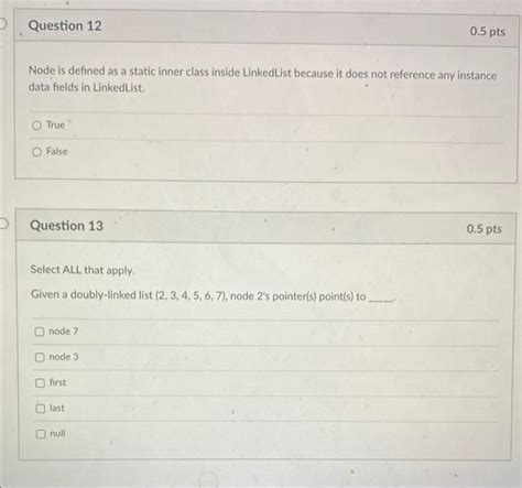 Solved Question 10 In The Implementation Of A Linkedlist