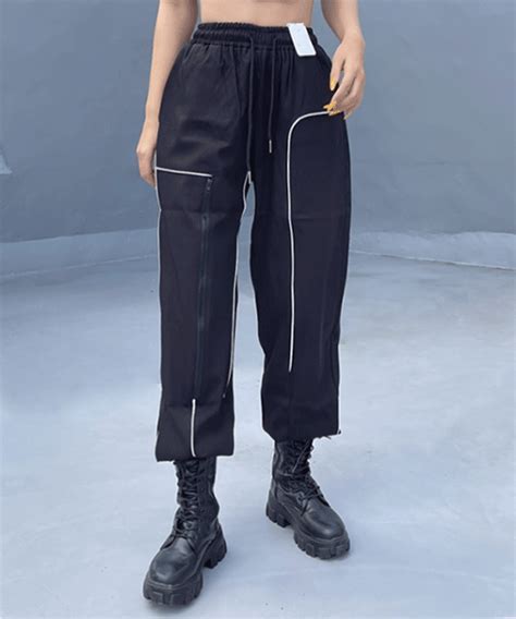 방송댄스복 블럭 스카치 유니크 밴딩 조거팬츠 댄스부의상 아이돌 스우파패션 에이블리